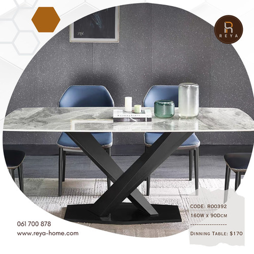 Dinning Table - Mable with X legs | REYA HOME
