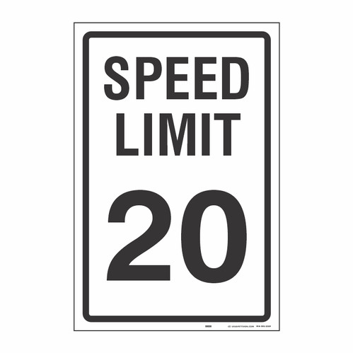 SPEED LIMIT 20 | US Safetysign