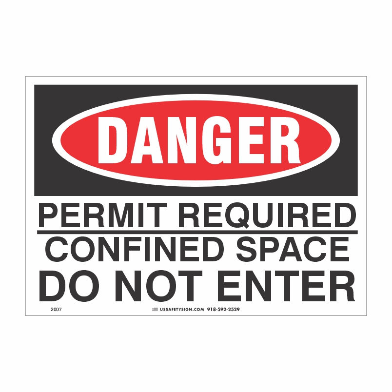 DANGER PERMIT REQUIRED CONFINED SPACE DO NOT ENTER | US Safetysign
