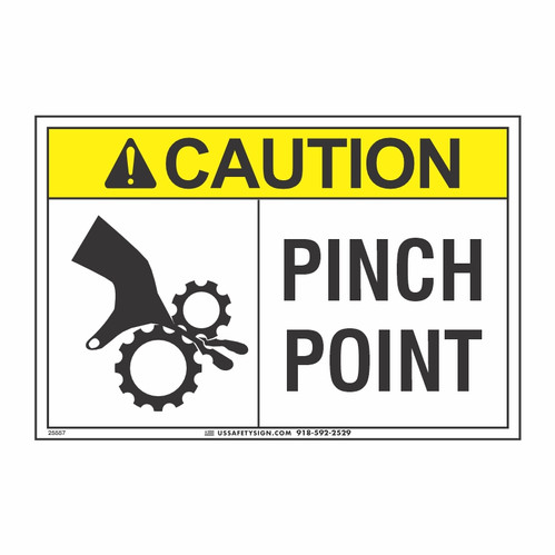 CAUTION PINCH POINT W/ PICTO | US Safetysign