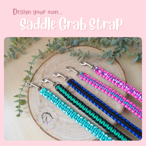 Paracord Saddle Grab Strap - Design your own! | Beaux Equestrian