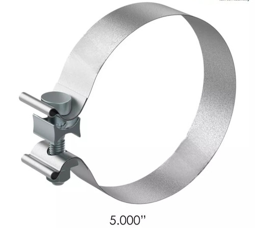 Band Clamp 5in Aluminized 1.25in W 562.U3705A | Fleetone