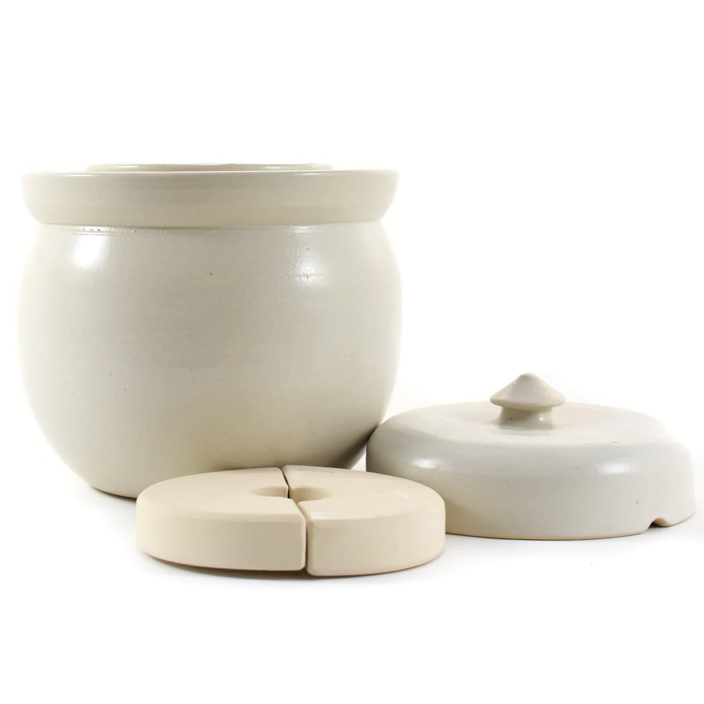 Handmade Stoneware Fermenting Crock - 2 litre | NeutraKitchen
