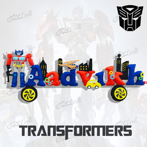 Optimus Prime Transformers Theme Name Letter Hanging/ Name Plate ...