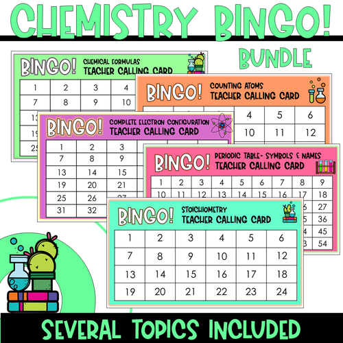 Chemistry BINGO Games - BUNDLE | mysite