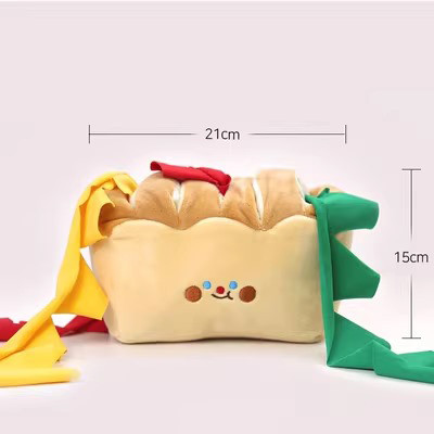 Bread loaf plushy pet toy (T01) | Petissier SG