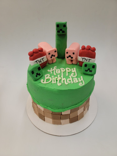 10" Minecraft Cake | sprinklesofjoy