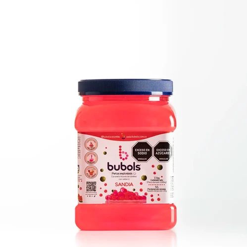 Perlas explosivas bubols sabor Sandía, 1100 gramos | Topping Frozen