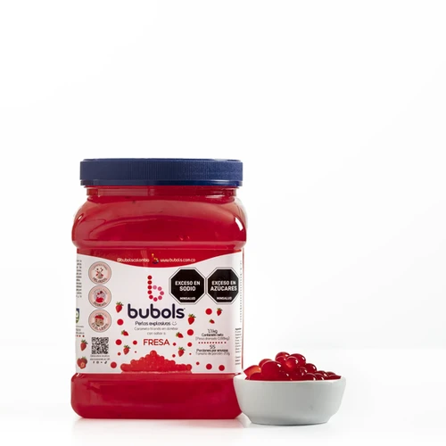 Perlas explosivas bubols sabor Fresa 1100 gramos | Topping Frozen