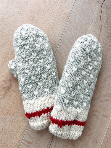 Thrummed Mitts in Classic Work-Sock Pattern | NWK | Jennifer's of NS