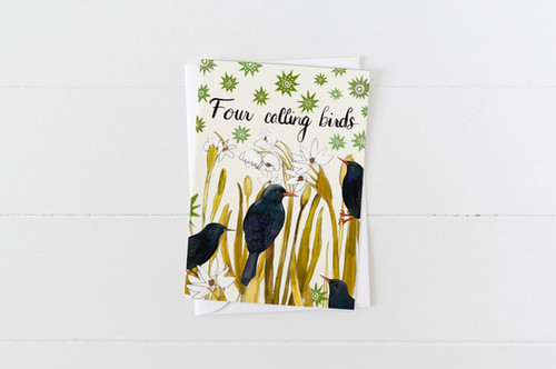 Four Calling Birds Card | Twelve Days of Christmas | Briana Corr Scott ...