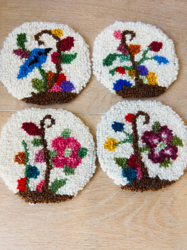 Tree of Life Coasters | Chéticamp Rug Hooking | Jennifer's of NS