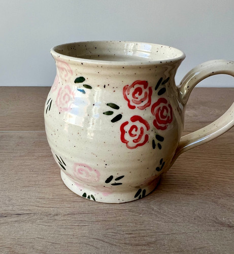 Roses Mug | Red + Pink | Alicia Kate Pottery | Jennifer's of NS