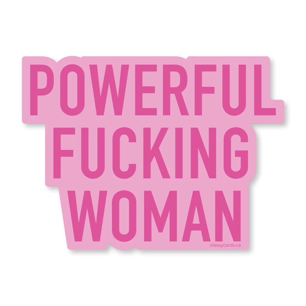 Powerful Woman Sticker | Classy Cards | Jennifer's of NS