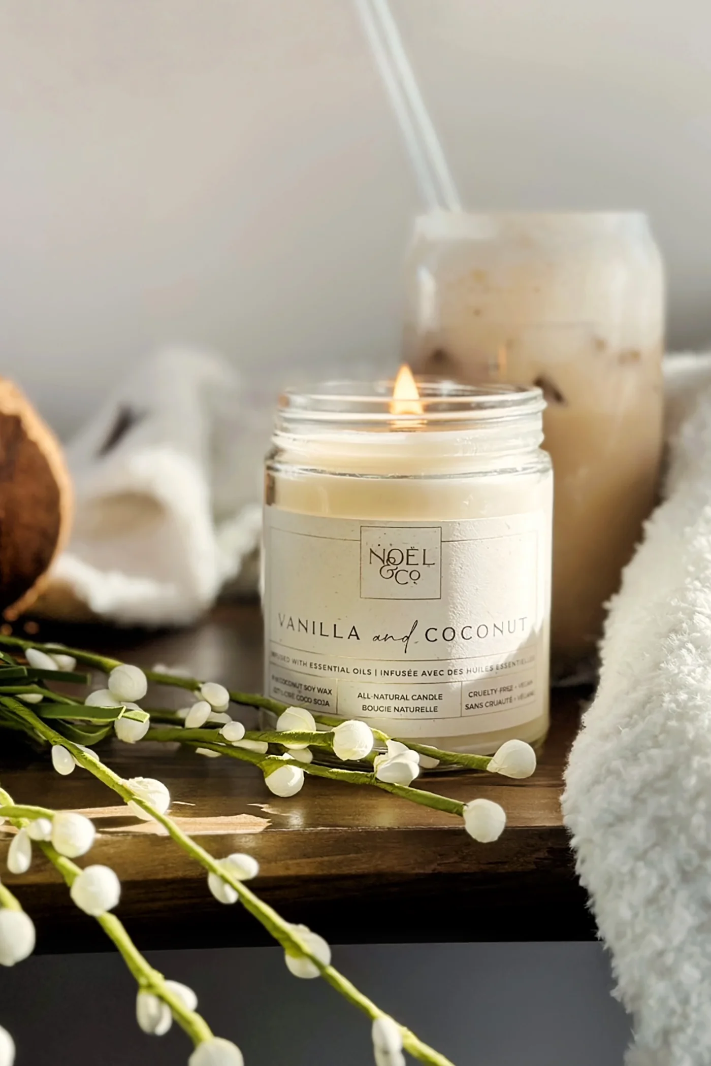 Vanilla & Coconut Candle | All-Natural Scent | Noel & Co. | Jennifer's ...