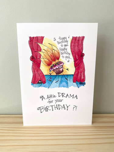 Drama Birthday Card | Helen Painter | Jennifer's of NS