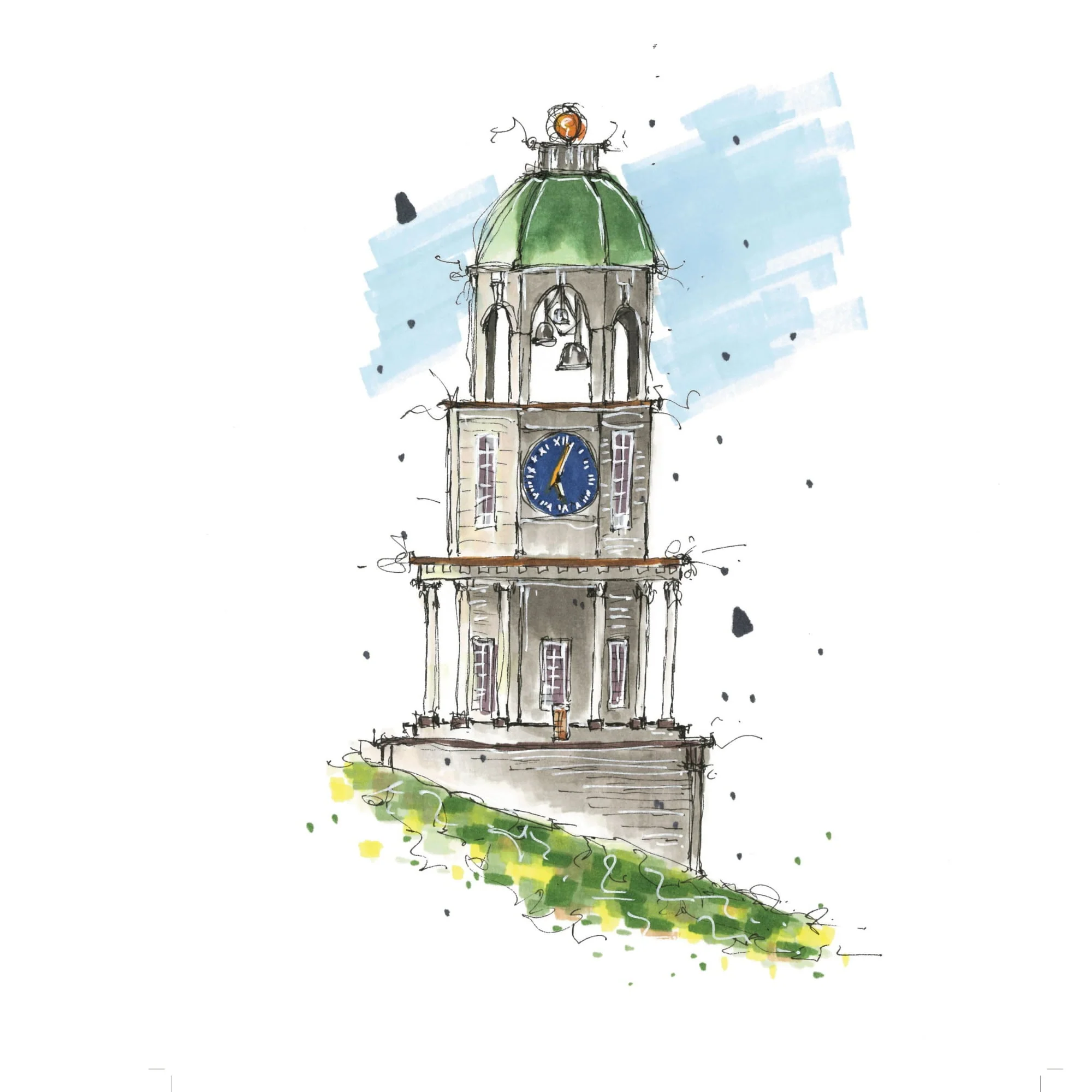 Halifax Town Clock | Downtown Sketcher | Jennifer's of NS