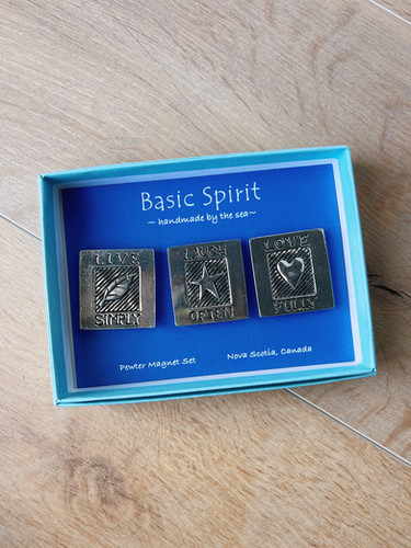 "Love Fully" Pewter Magnet Set | Basic Spirit | Jennifer's of NS
