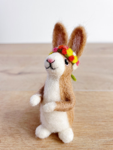 Felted Rabbit with Flower Crown | Shari MacLeod | Jennifer's of NS