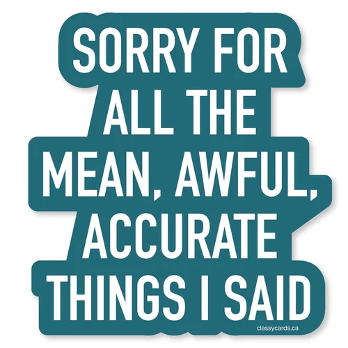 Accurate Sticker | Classy Cards | Jennifer's of NS