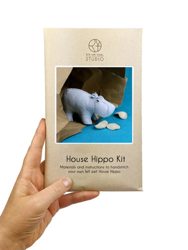 House Hippo Hand Stitching Kit | Rita Van Tassel | Jennifer's of NS