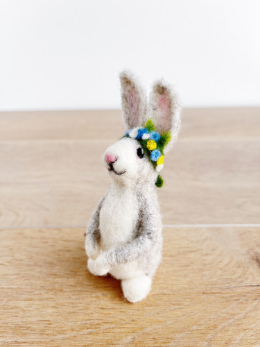 Felted Rabbit with Flower Crown | Shari MacLeod | Jennifer's of NS