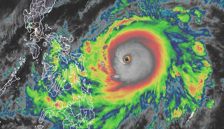 Strongest April Typhoon on Record- Sweeping Past Philippines