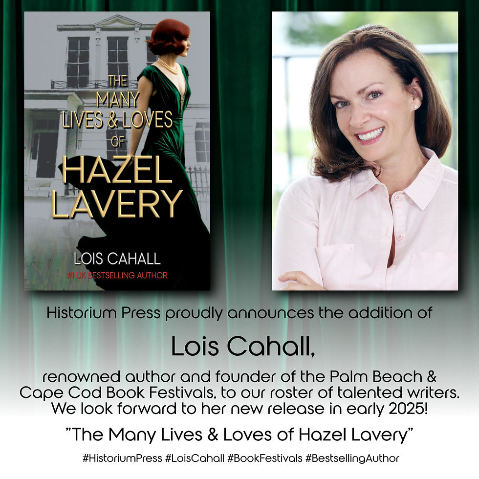 Historium Press Welcomes Lois Cahall, #1 UK Best-selling Author ...