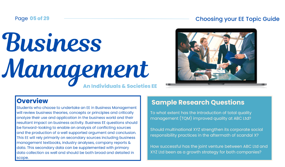 Getting Cozy with the IBDP Extended Essay