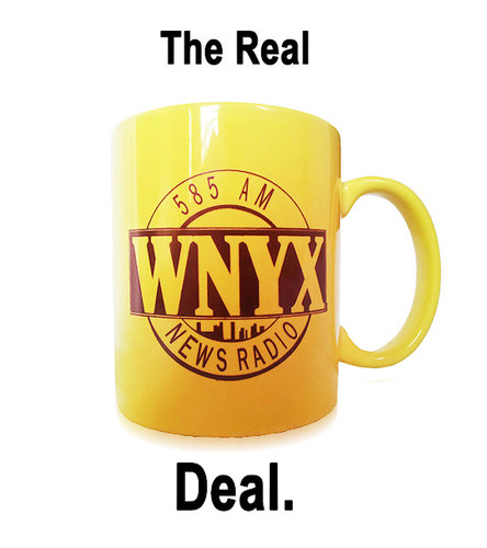 WNYX News Radio 585 AM Yellow Mug | KeeneArt