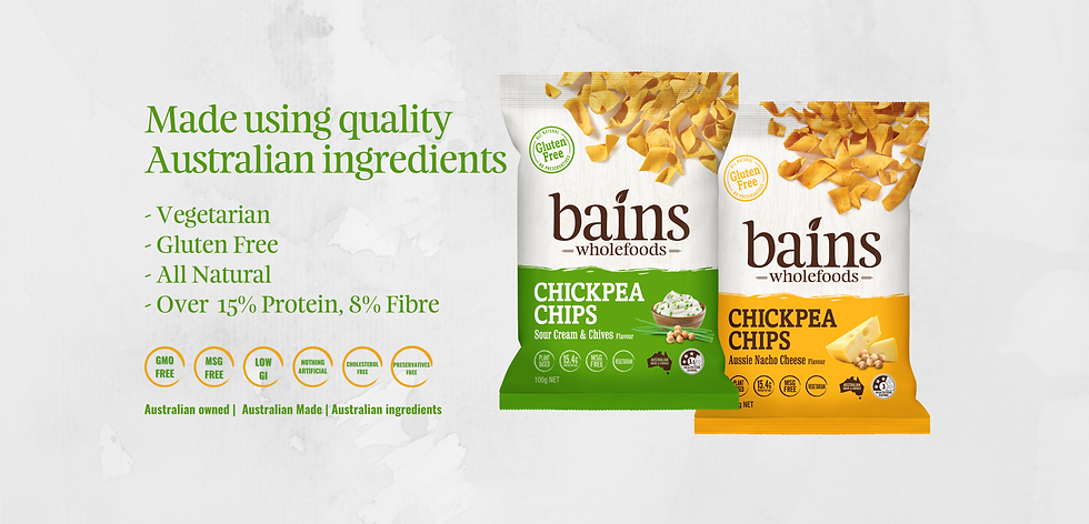 Chickpea Chips | Bains Wholefoods | Australian made