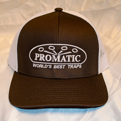 W01V/CAPUS7 Promatic Brown/White Trucker Cap | PROMATIC PARTS