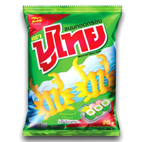 Pu-Thai Crispy Snack Seaweed Flavor 55g. | Smile Thai Minimart