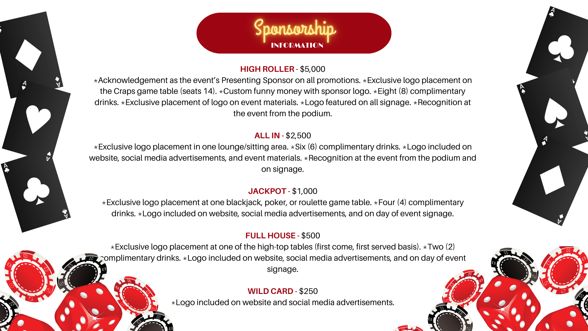 Casino Night Sponsorship | PfCFMC