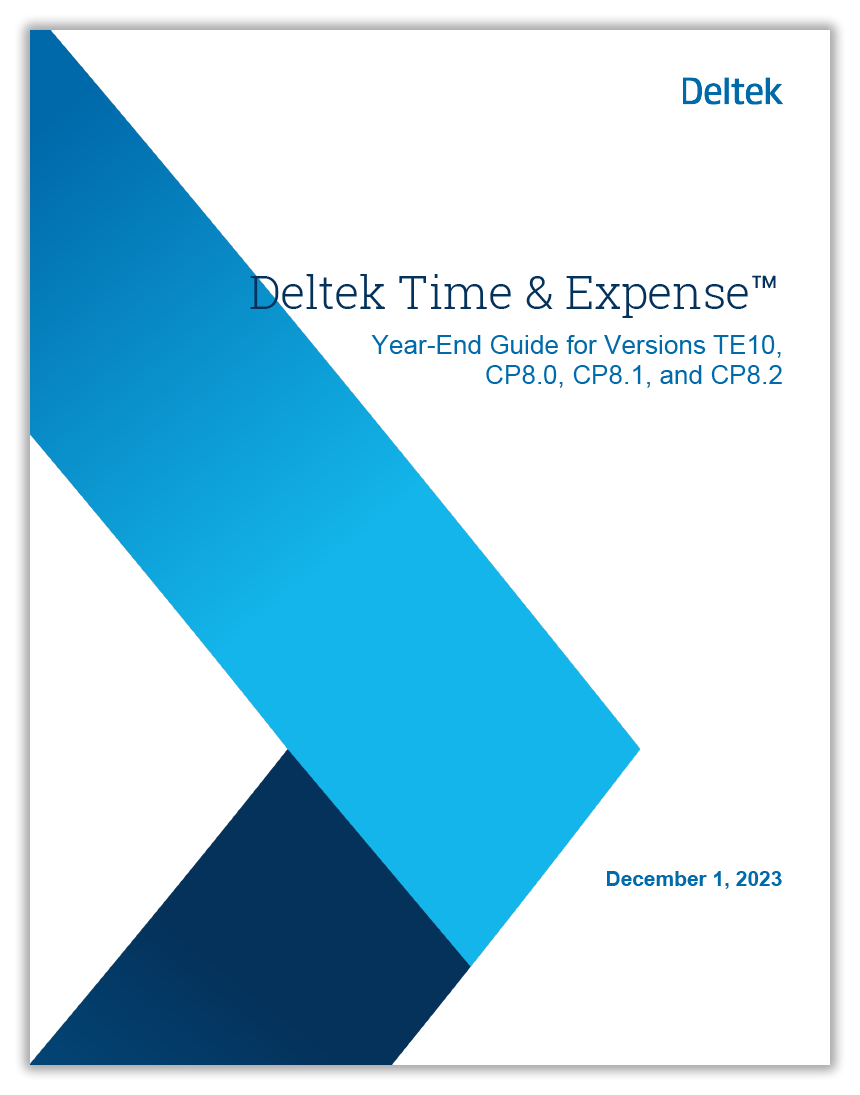Deltek Year-End Guides