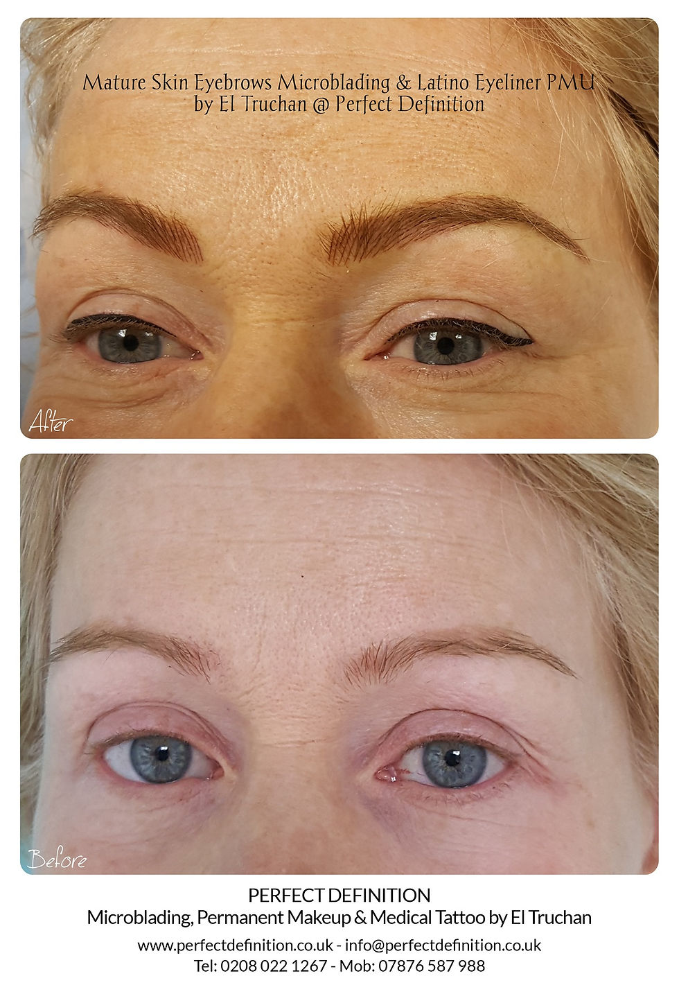Mature Skin Eyebrows Microblading & Latino Eyeliner PMU by El Truchan ...
