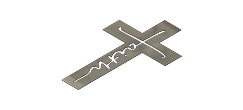 Faith Cross DXF File | Sloan Steel & Signs