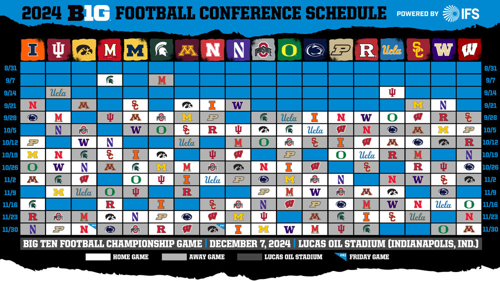 2024 Schedule - B1G | Wildwestsports.com