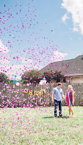 Gender Reveal Confetti Cannon Miracle In Progress