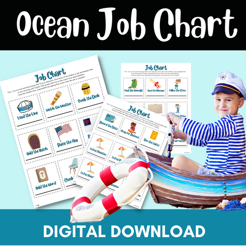 Ocean Job Chart | Pre K God's Way