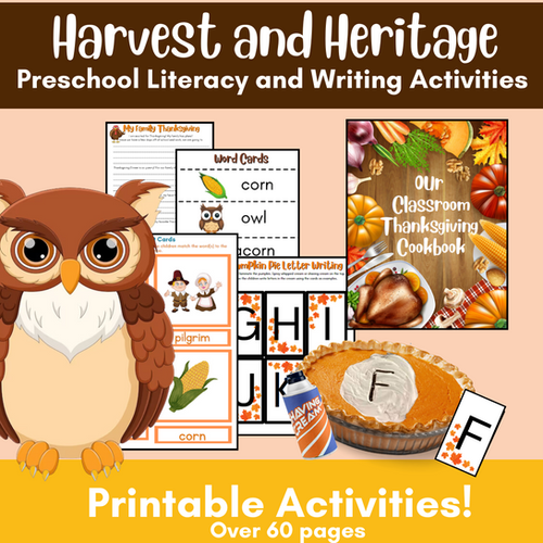 Thanksgiving, Harvest and Heritage Literacy and Writing Printable ...