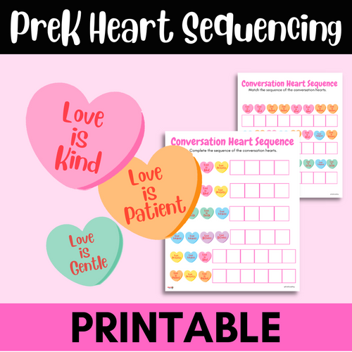 Valentine Heart Sequencing | Pre K God's Way
