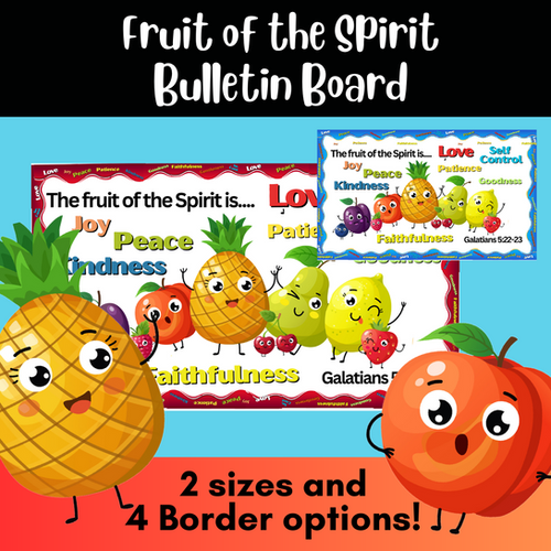 Christian Bulletin Board-Fruit of the Spirit | Pre K God's Way