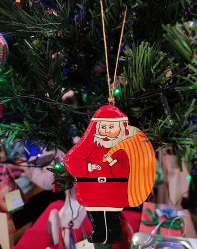 Set of 3 Santa Christmas Tree Decorations | MESH