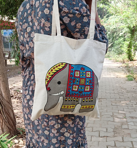 Reusable, Hand Printed Cotton Tote Bags | MESH