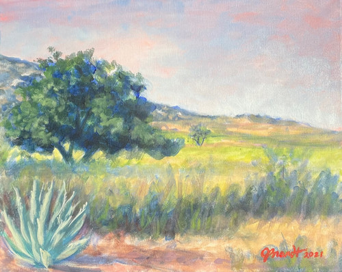 Oak Tree and Agave, Golden Time | Jen Brandt Creative