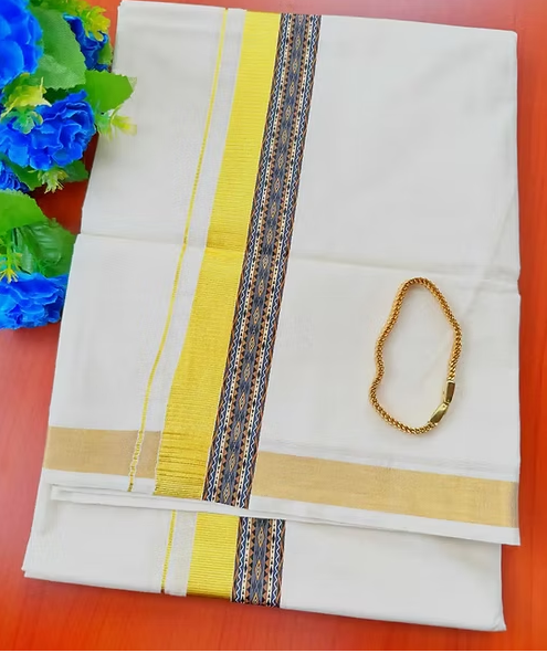 Kerala double mundu | Traditional Elegance for Men