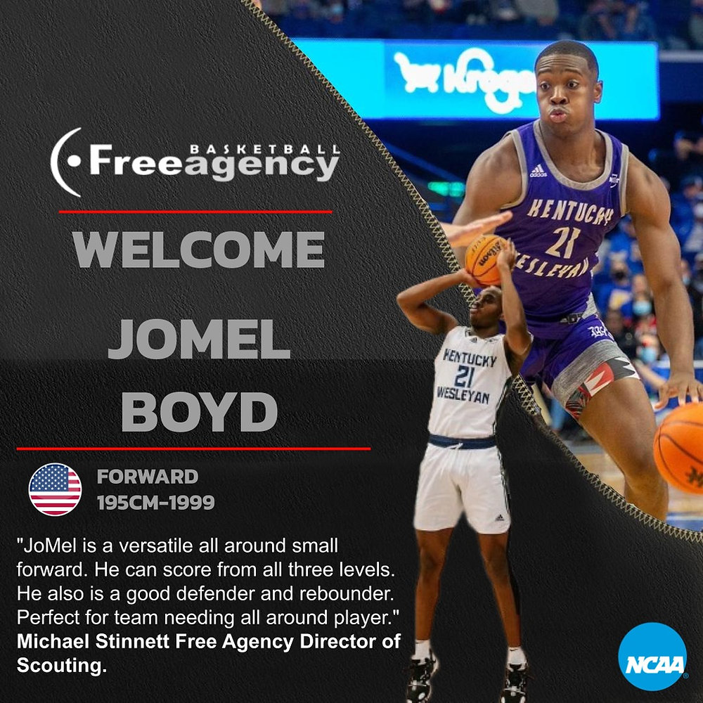 JoMel Boyd Signs with Free Agency Basketball