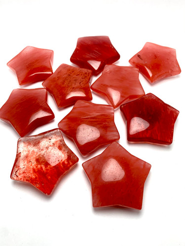 Large Strawberry Obsidian Gemstone Star | The Crystal Den