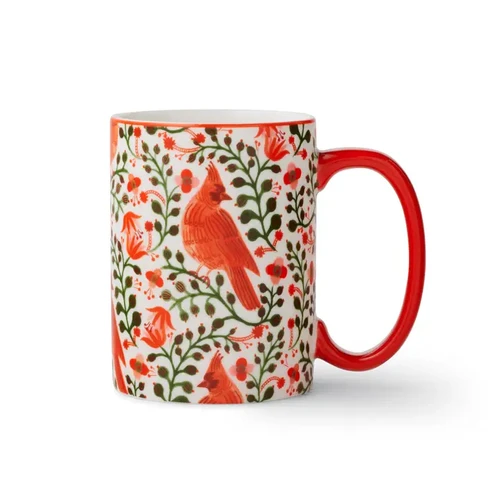 Christmas Cardinals Porcelain Mug | Magpie